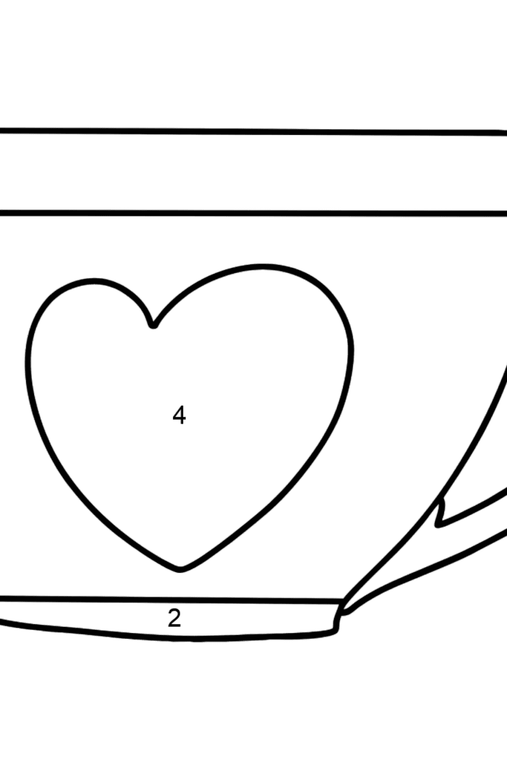 Cup coloring page ♥ for kids Online or Printable for Free!