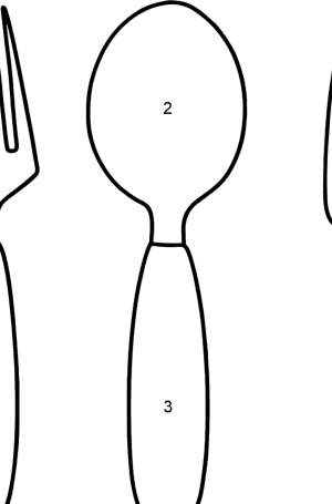 Cutlery coloring page ♥ for kids Online or Printable for Free!