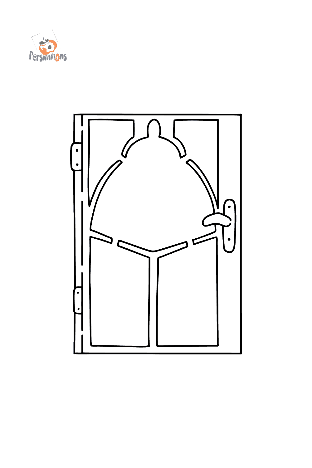 Desenho para colorir de porta | Coloring-for-Kids.com
