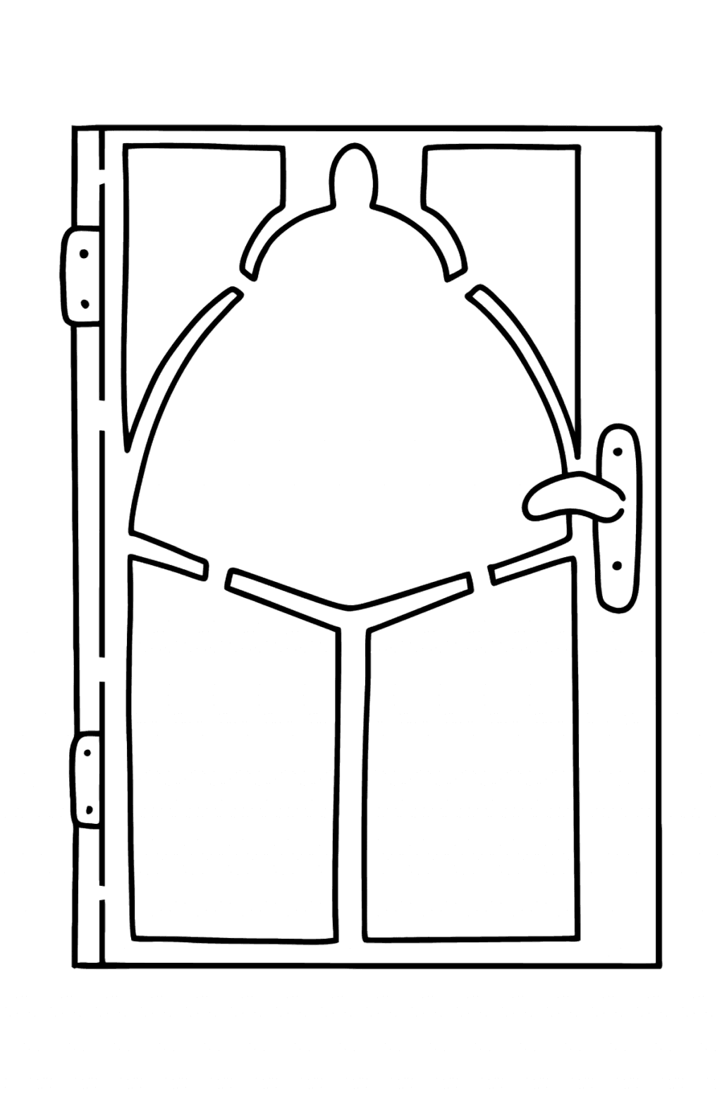 Desenho para colorir de porta | Coloring-for-Kids.com