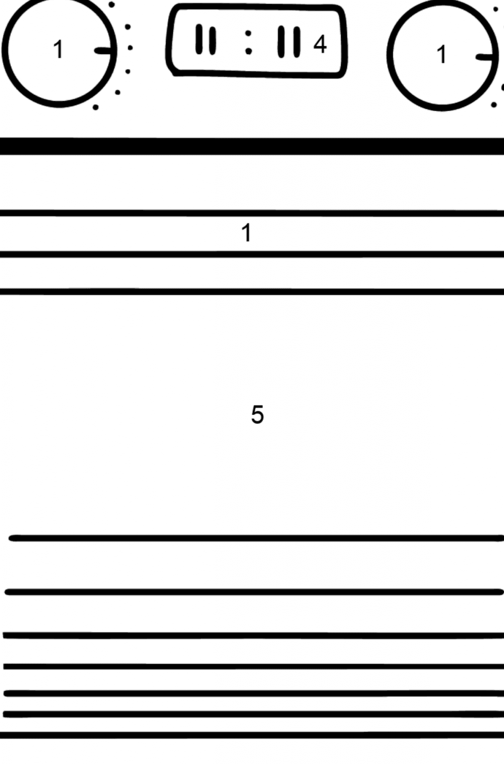 Oven coloring page ♥ for kids Online or Printable for Free!