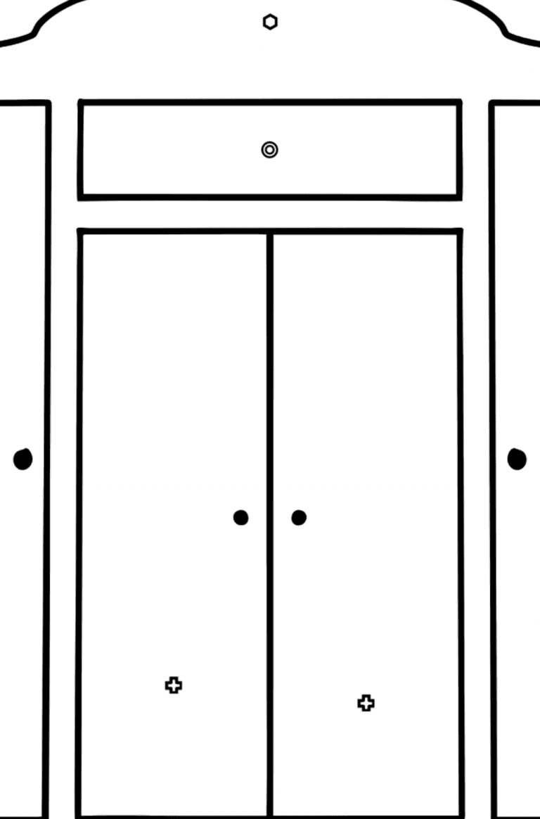 Wardrobe coloring page ♥ for kids Online or Printable for Free!