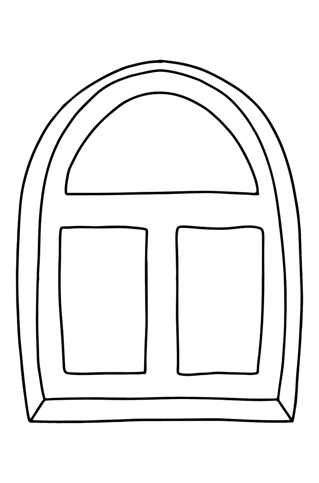 Kolorowanka Okno dla dzieci ♥ Drukowanie za Darmo i Online!