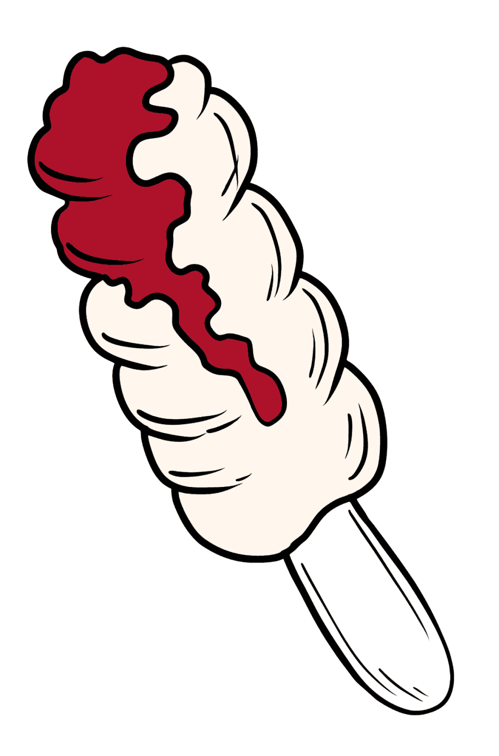 Eiscreme Schokoladenbär mit Augen Ausmalbild - Drucken und online!