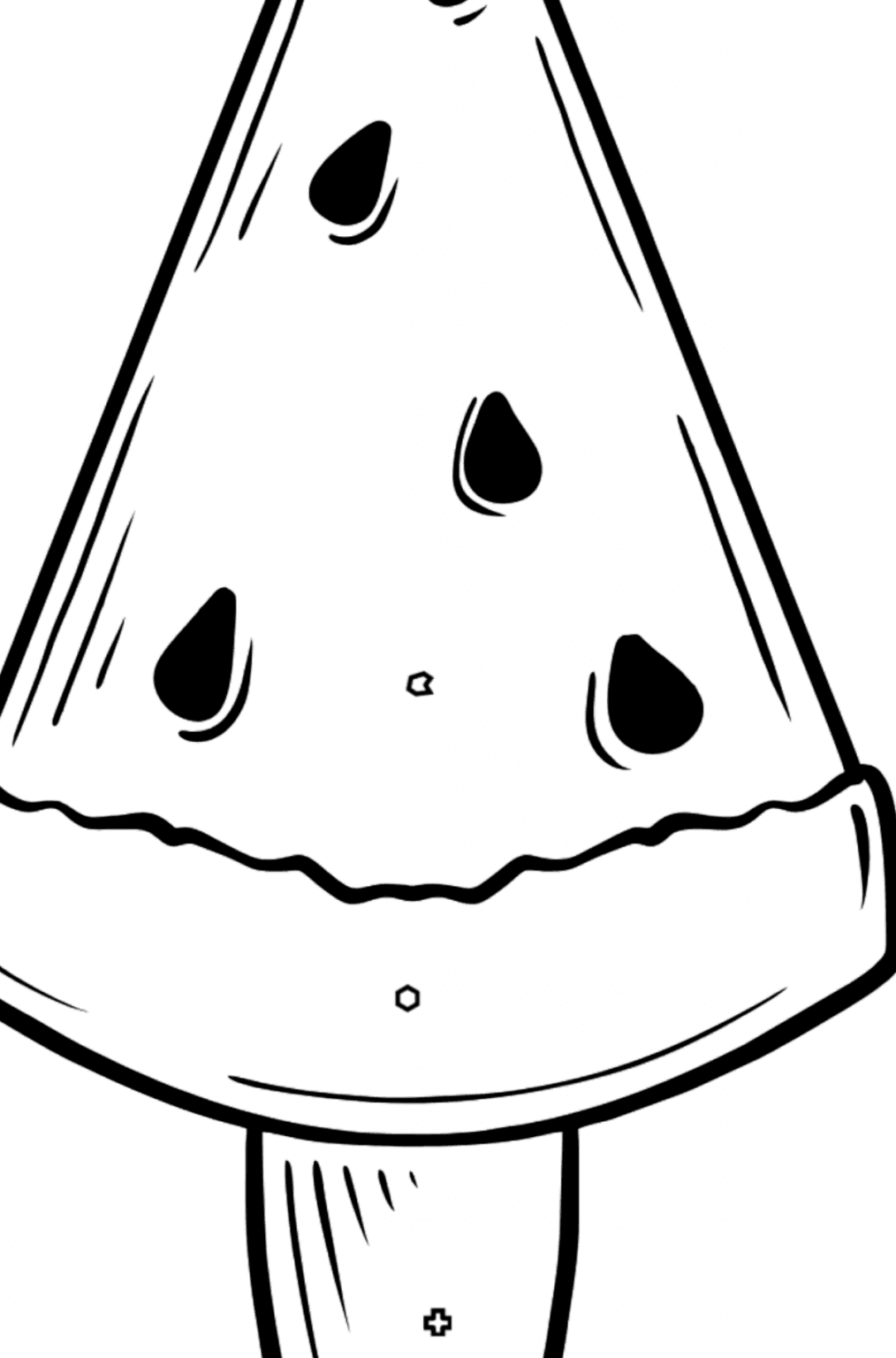 Watermelon Ice Cream Popsicle coloring page ♥ Online Free!