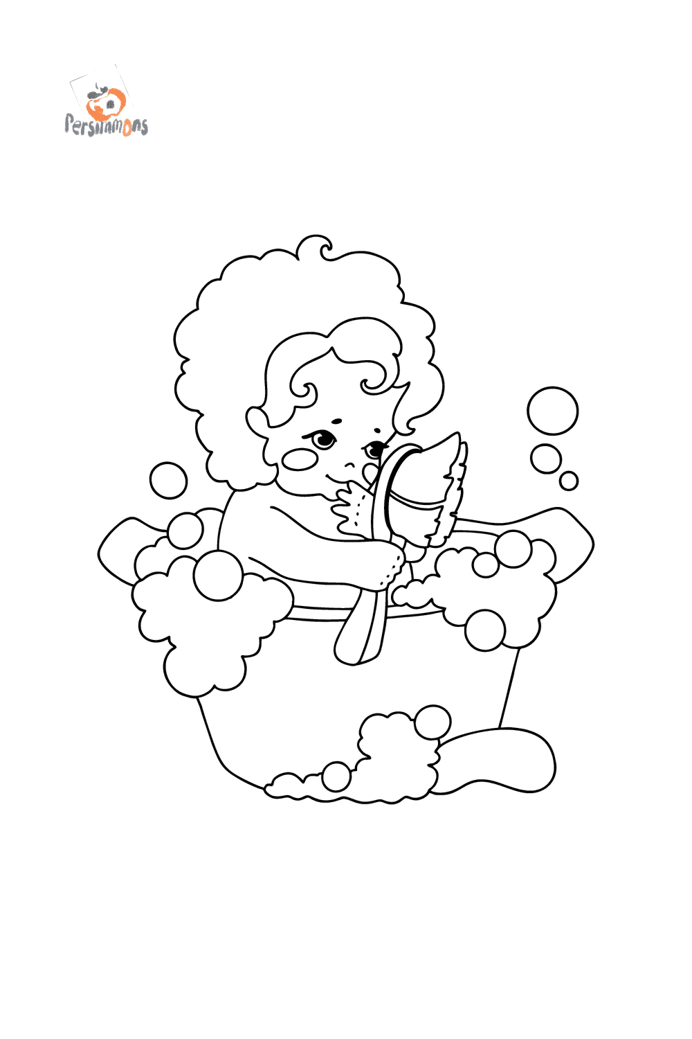 Desen de colorat Copilul face baie ♥ Online și Imprimați Gratuit!