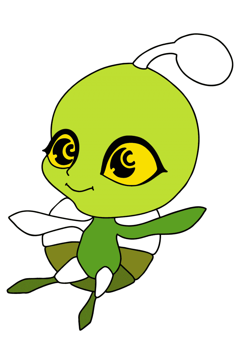 Aqua Ladybug colouring page ♥ Online and Print for Free!