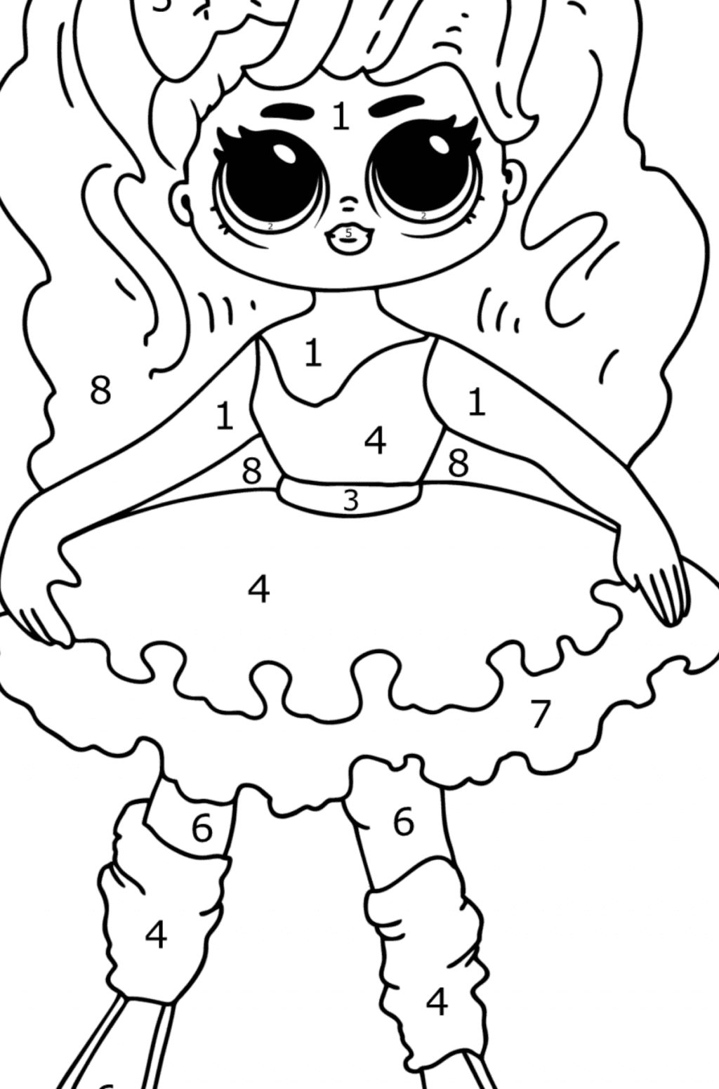 Målarbild LOL OMG Pink Baby | Coloring-for-Kids.com