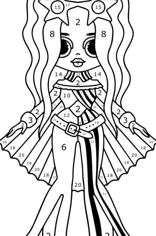 Boyama sayfası LOL OMG Dance Major Lady | Coloring-for-Kids.com