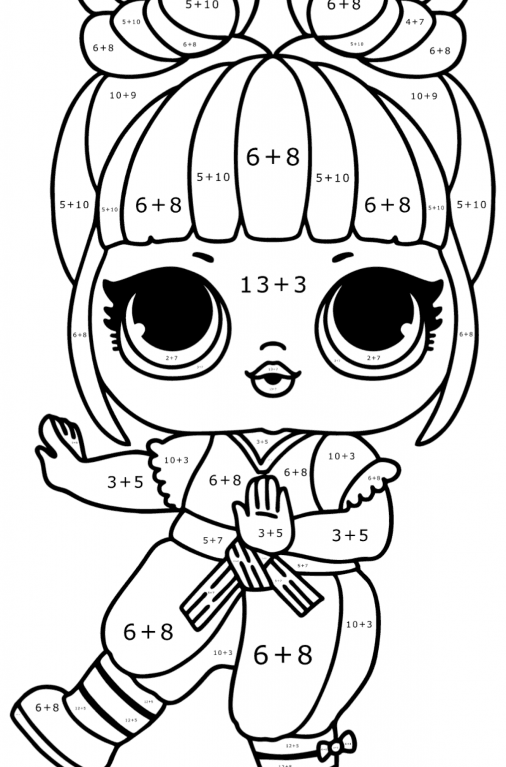 Desen de colorat LOL Surprise Blackbelt - Online și Imprimați