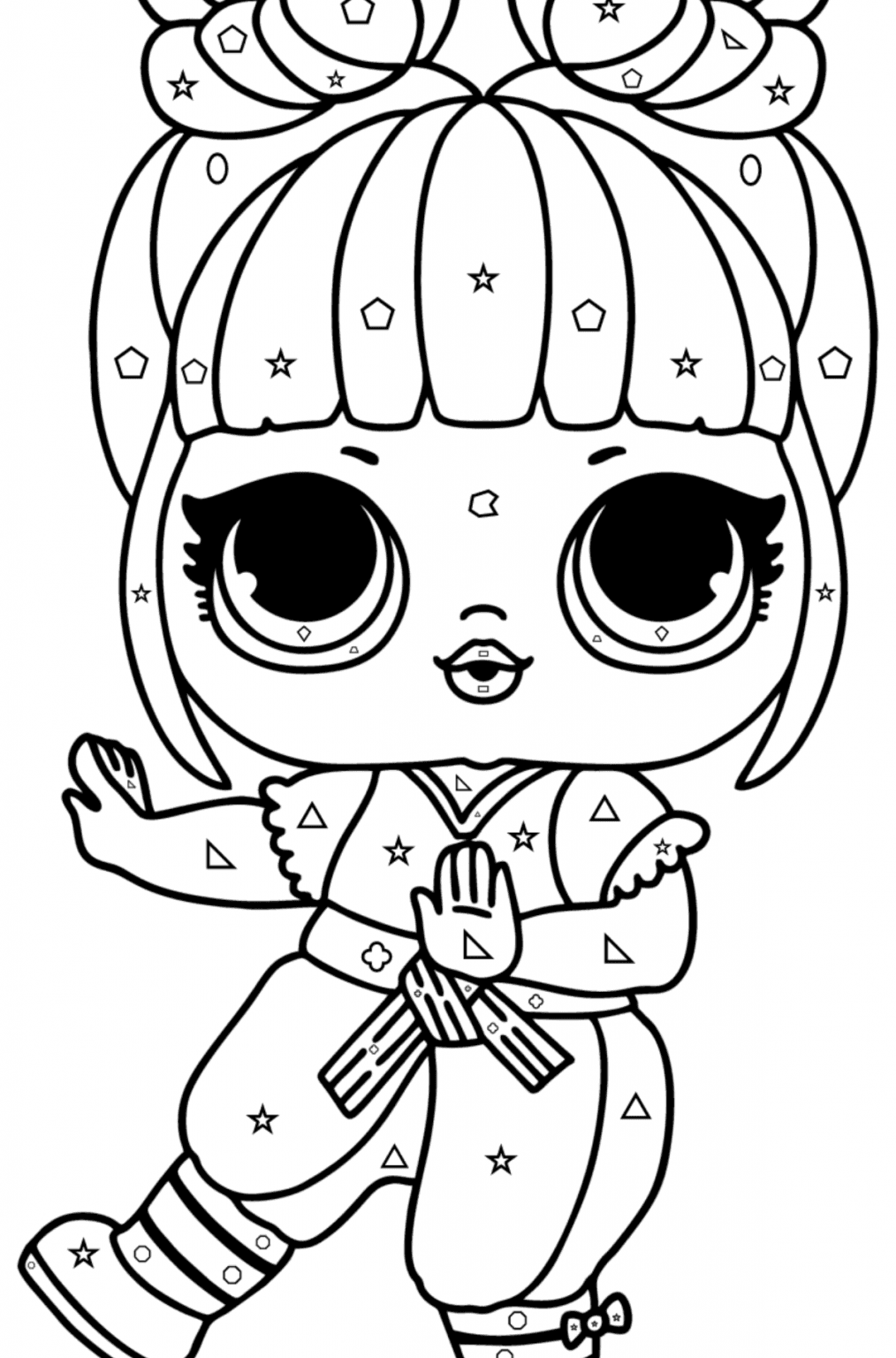 Målarbild LOL Surprise Blackbelt | Coloring-for-Kids.com