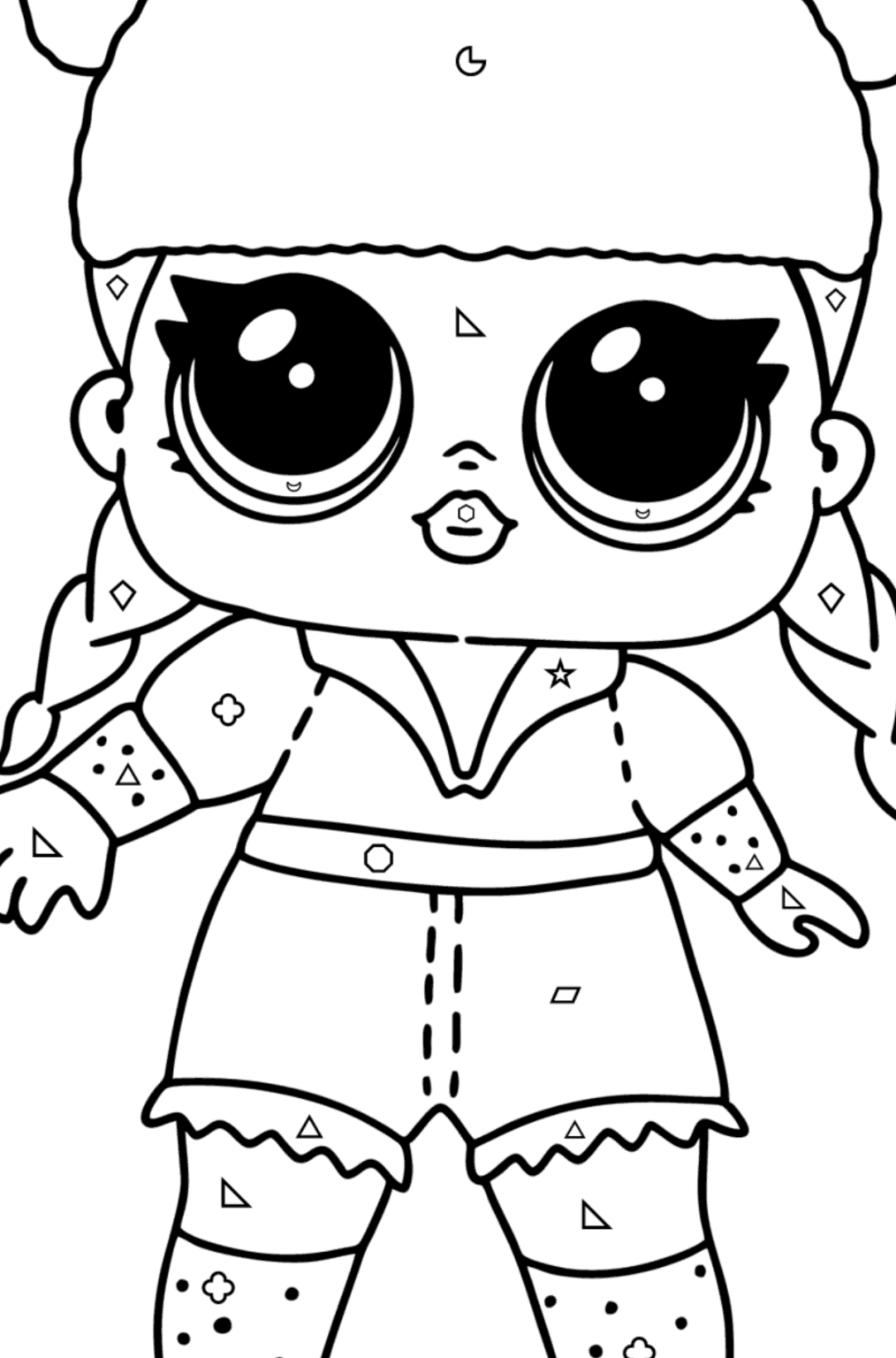 Раскраска LOL Surprise Brrr B.B. Glam Glitter ♥ Онлайн и Распечатать!