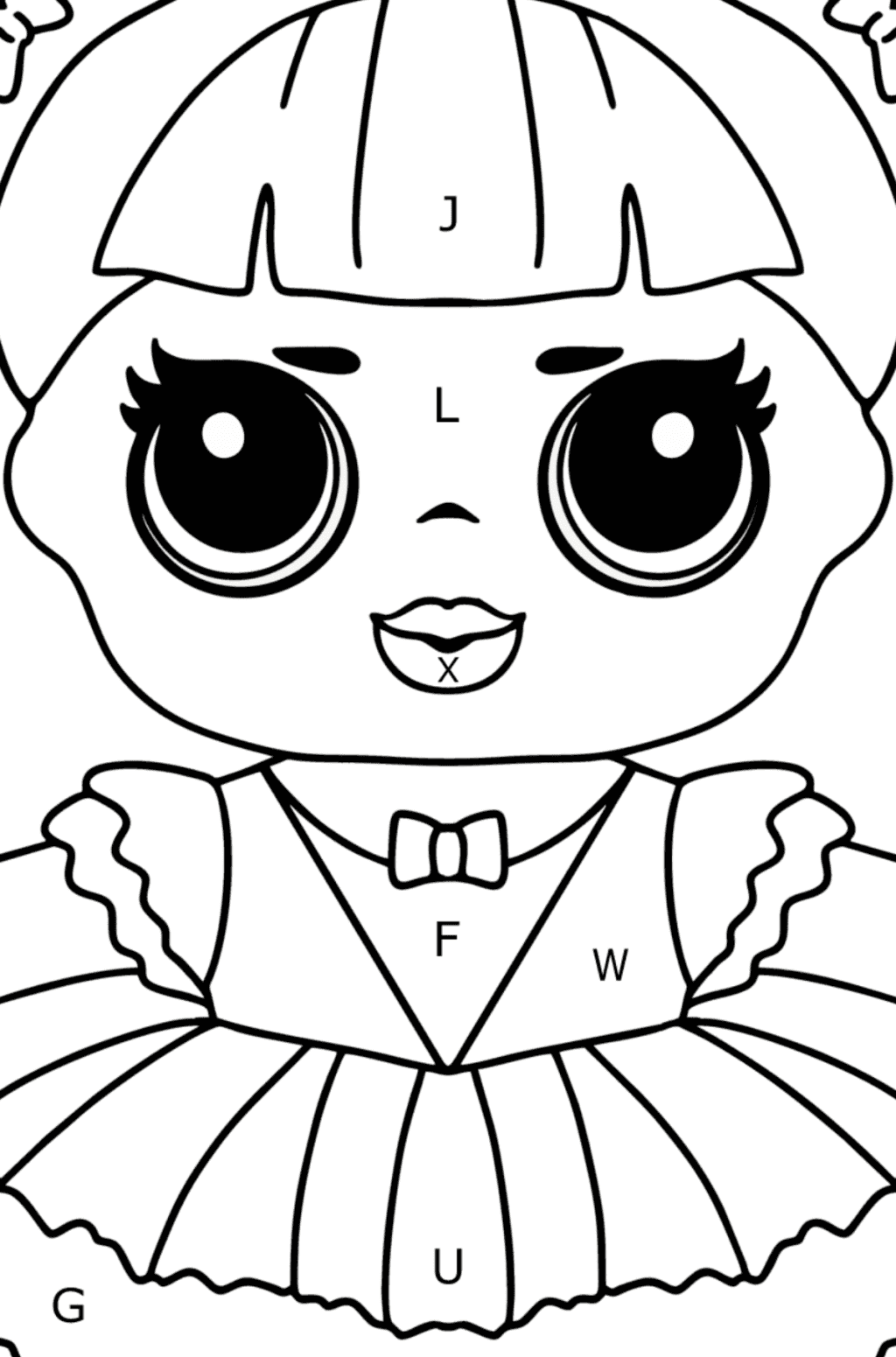 Mewarnai gambar Boneka L.O.L. Center Stage - Online dan Cetak!