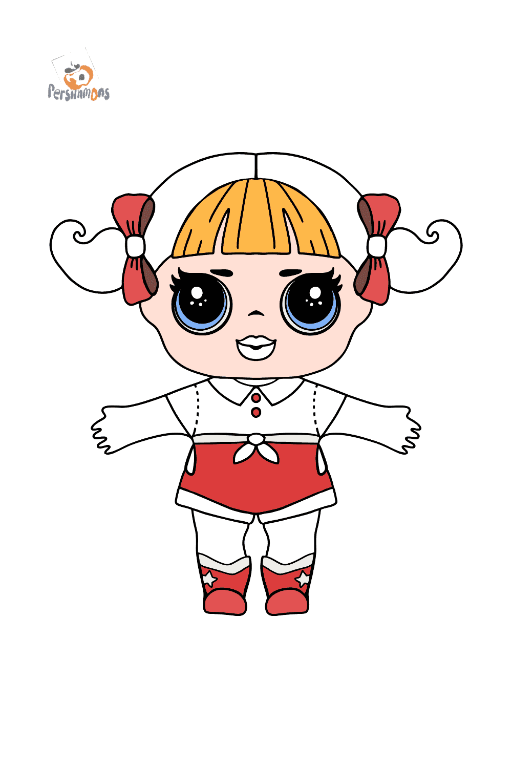 LOL Surprise Cheer Captain til fargelegging | Coloring-for-Kids.com