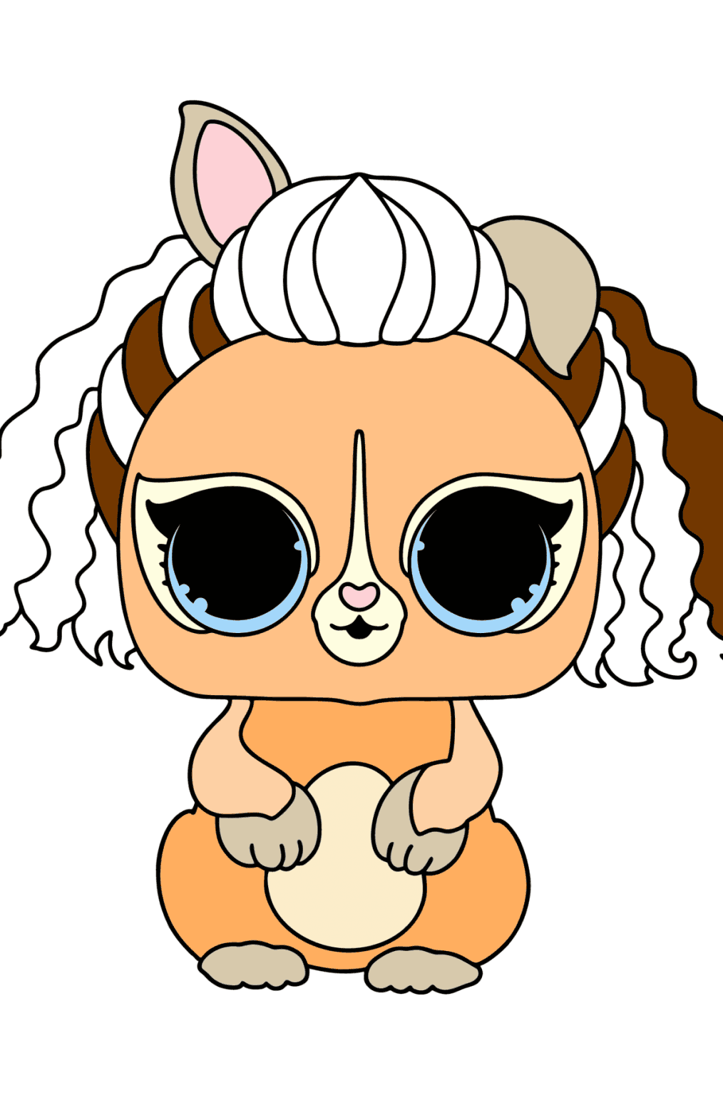 Dibujo LOL Surprise Shorty Kitty para colorear ♥ Imprime y en Línea