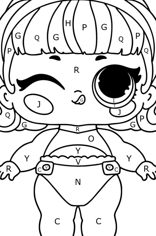 Tegning til farvning LOL Surprise Jr. Prom Princess ♥ Online og Print