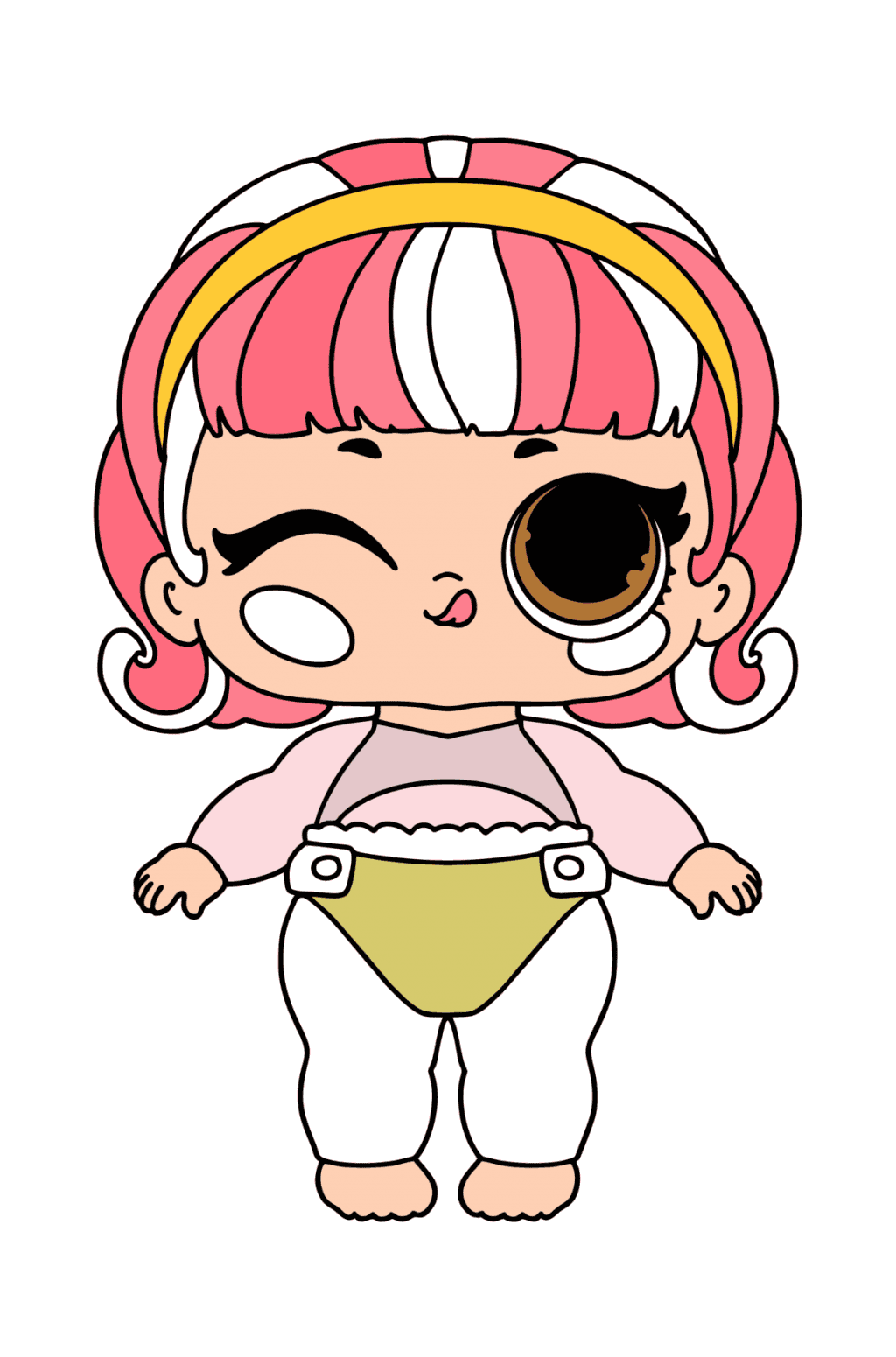 Tegning til fargelegging Dukke Boy Sunny de LOL ♥ Online