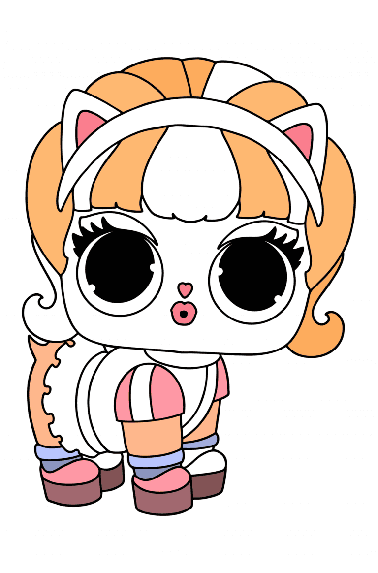 Dibujo LOL Surprise Shorty Kitty para colorear ♥ Imprime y en Línea