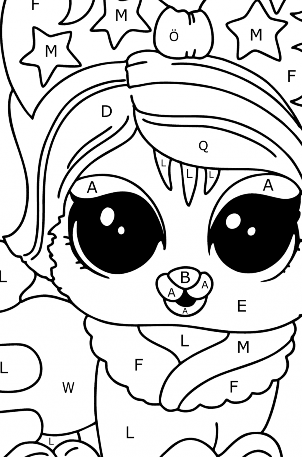 Målarbild Pet Kitty de LOL Surprise | Coloring-for-Kids.com