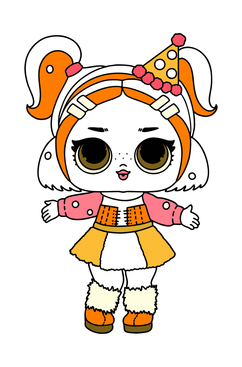 Dibujo LOL Surprise Shorty Kitty para colorear ♥ Imprime y en Línea