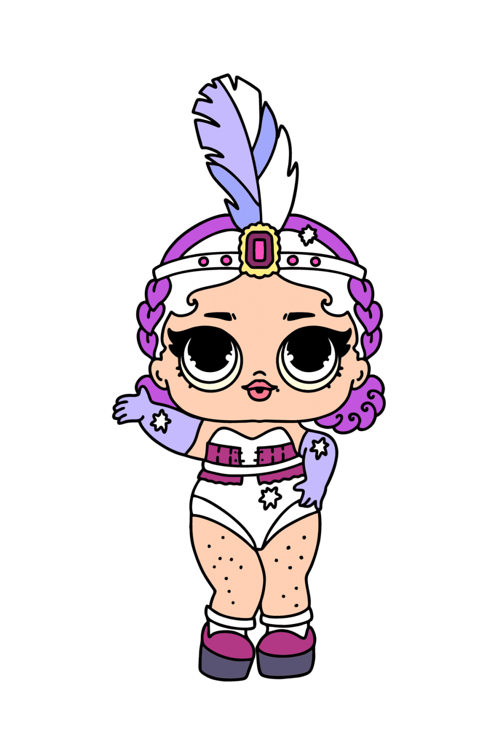 Dibujo LOL Surprise Darling HairVibes para colorear ♥ en Línea