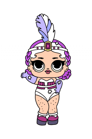 Dibujo LOL Surprise Shorty Kitty para colorear ♥ Imprime y en Línea