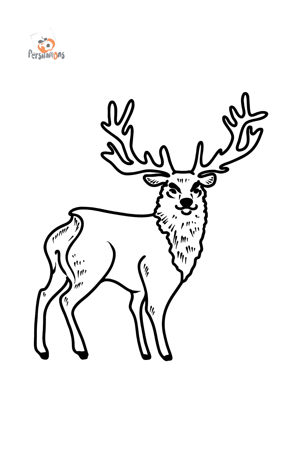 Hirsch Ausmalbild ♥ Kostenlos online