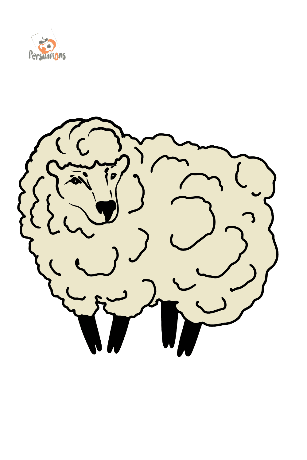 Desen de colorat oaie ♥ Online și Imprimați Gratuit!