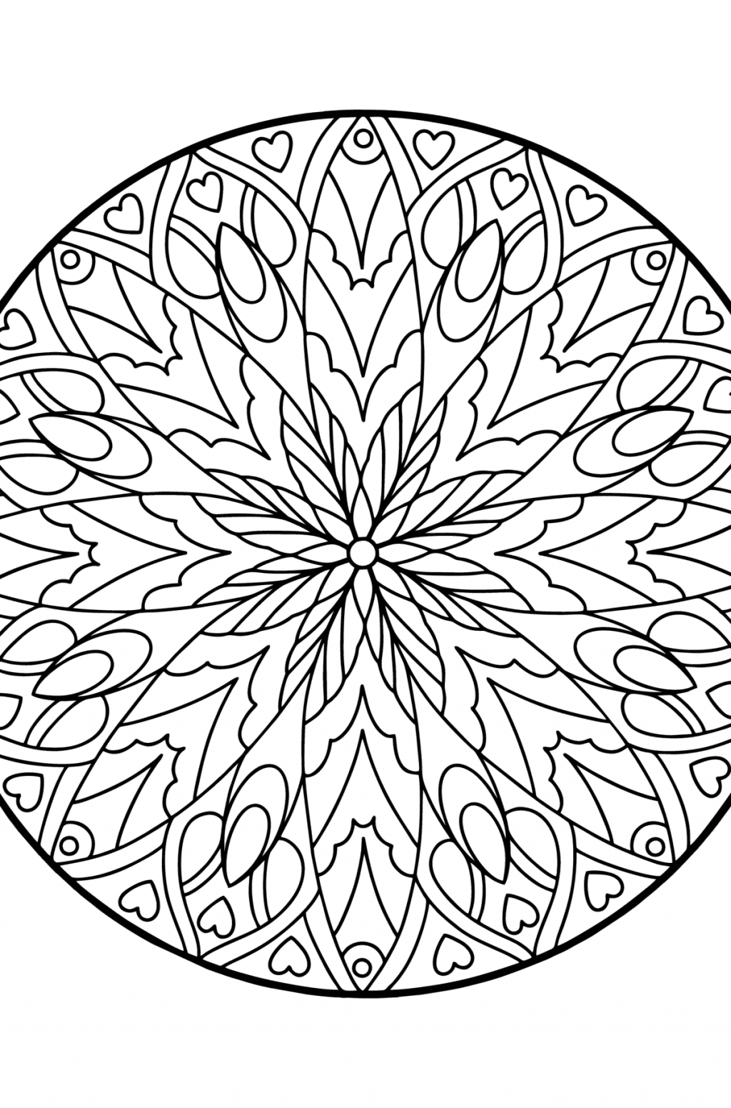 Desene de colorat Mandala ♥ Descărcați, imprimați, online!