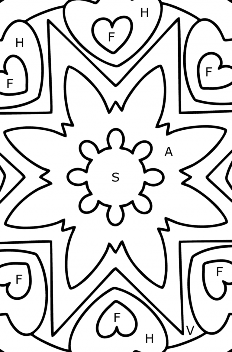 Mandala coloring page - 20 parts ♥ Online and Print for Free!