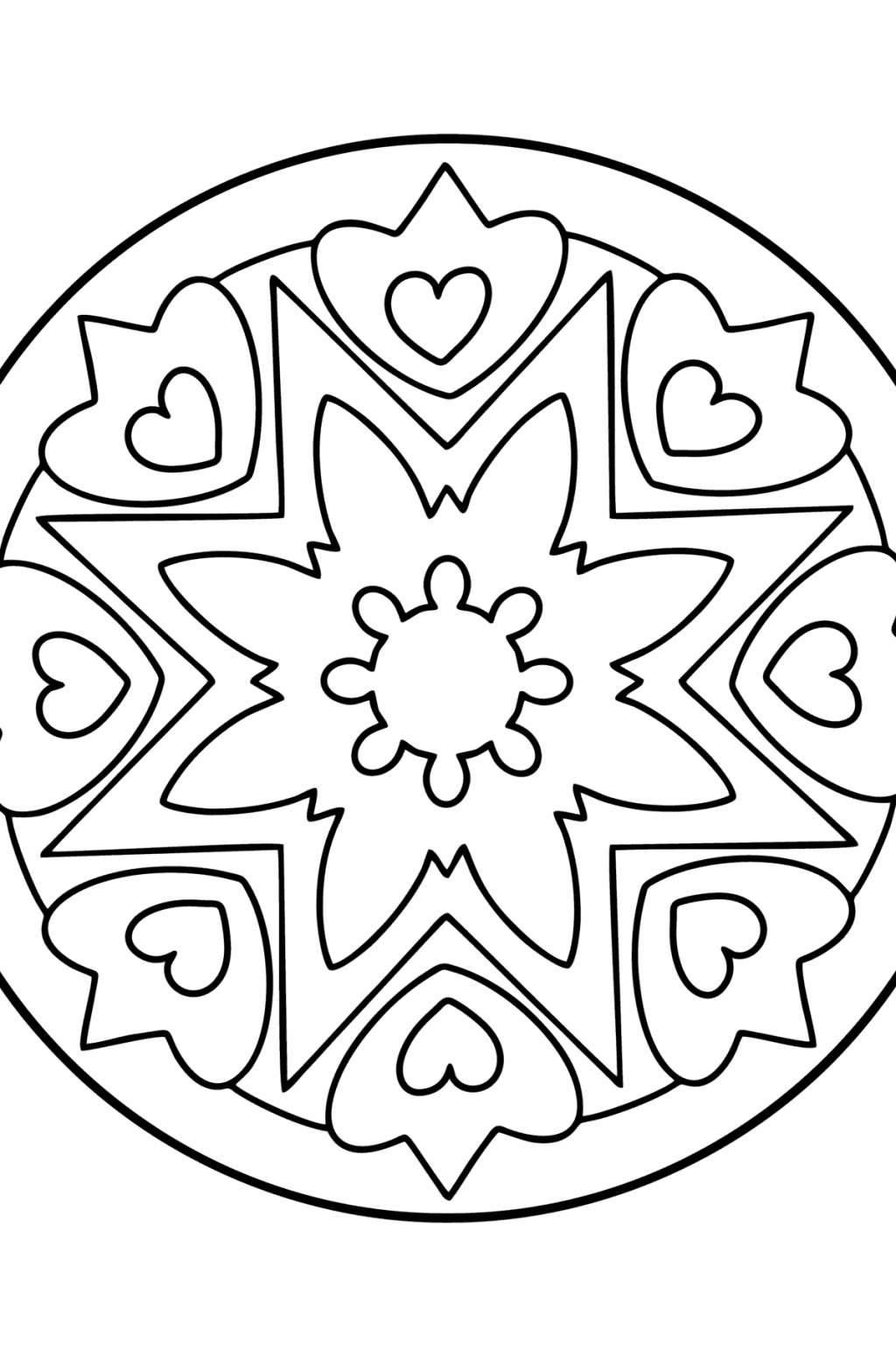 Desene de colorat Mandala ♥ Descărcați, imprimați, online!