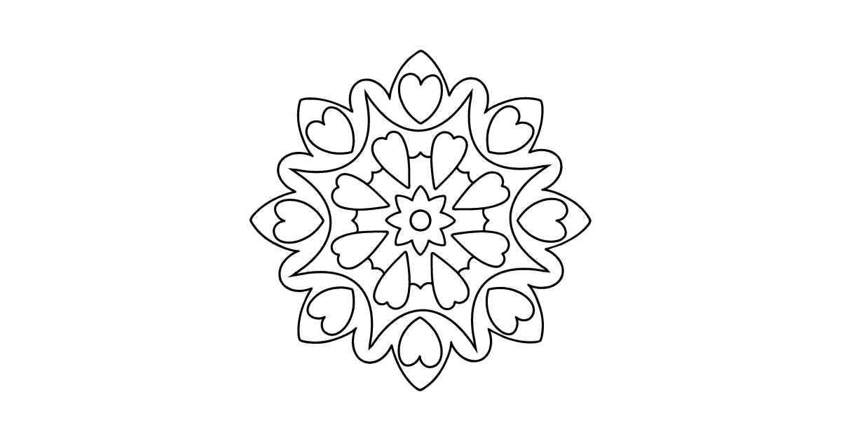 Mandala coloring page - 21 elements ♥ Online and Print for Free!