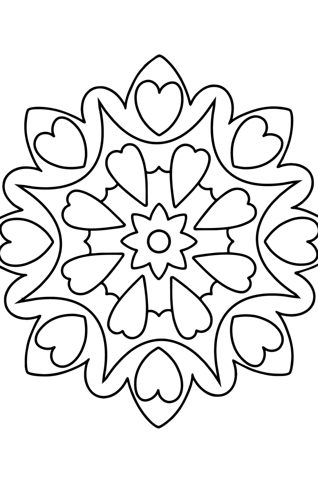 Desene de colorat Mandala ♥ Descărcați, imprimați, online!