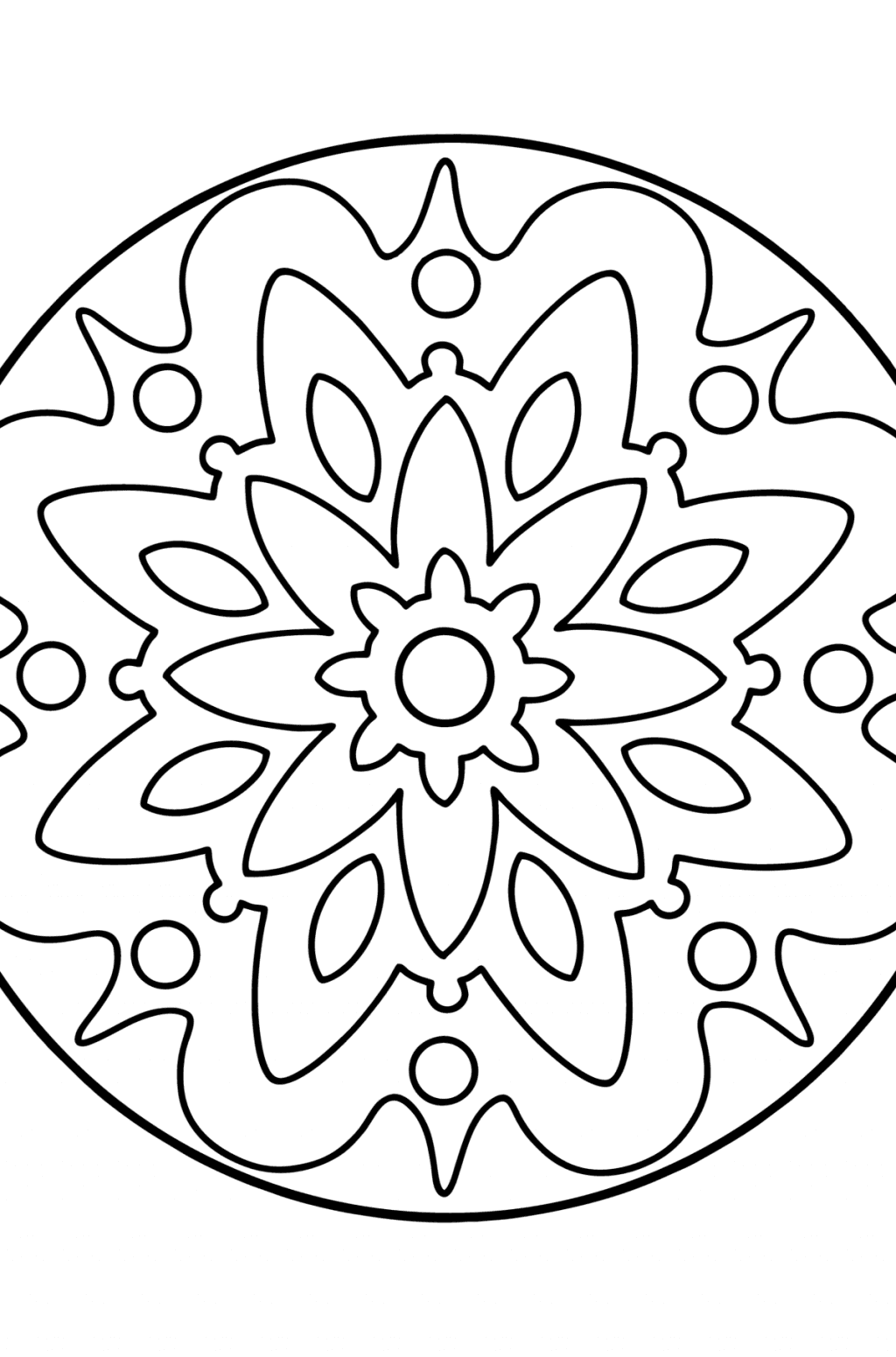 Desene de colorat Mandala ♥ Descărcați, imprimați, online!