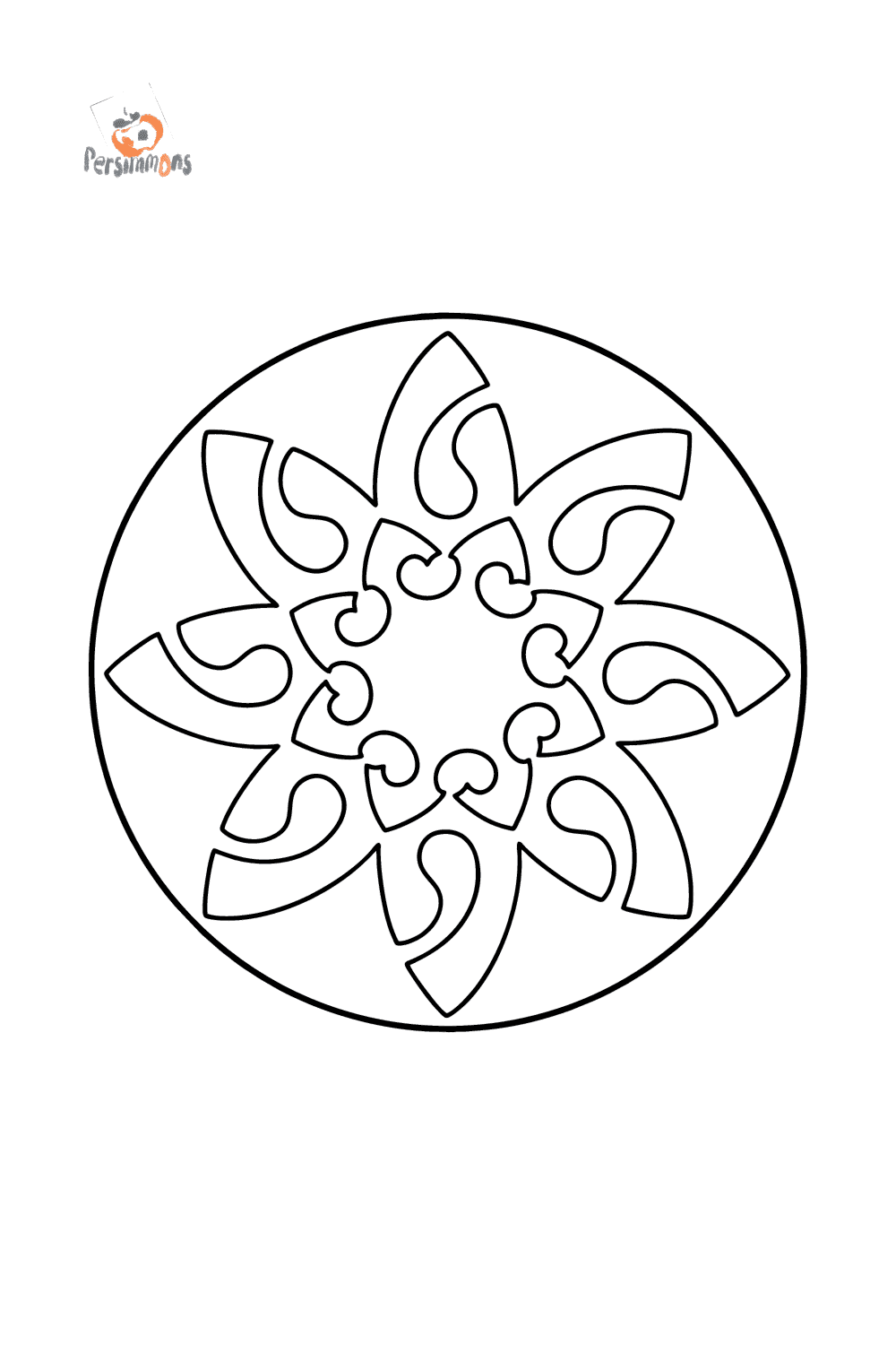 Desen de colorat Mandala 1 ♥ Online și Imprimați Gratuit!