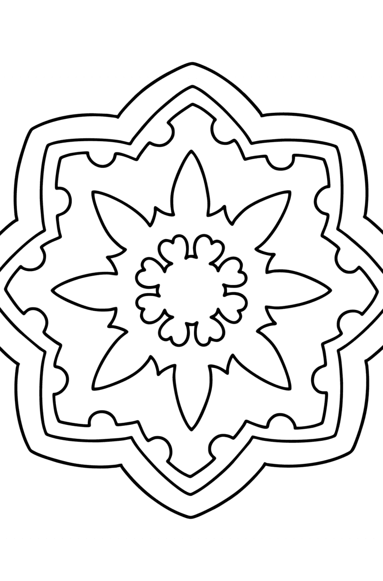 Desene de colorat Mandala ♥ Descărcați, imprimați, online!