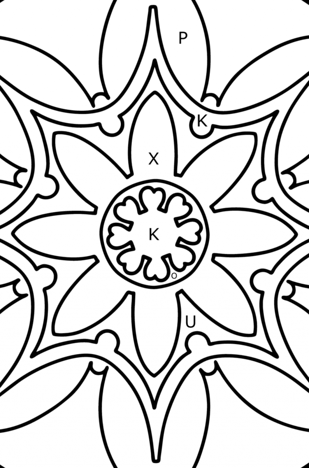 Mewarnai gambar Mandala 5 - Online dan Cetak Gratis!