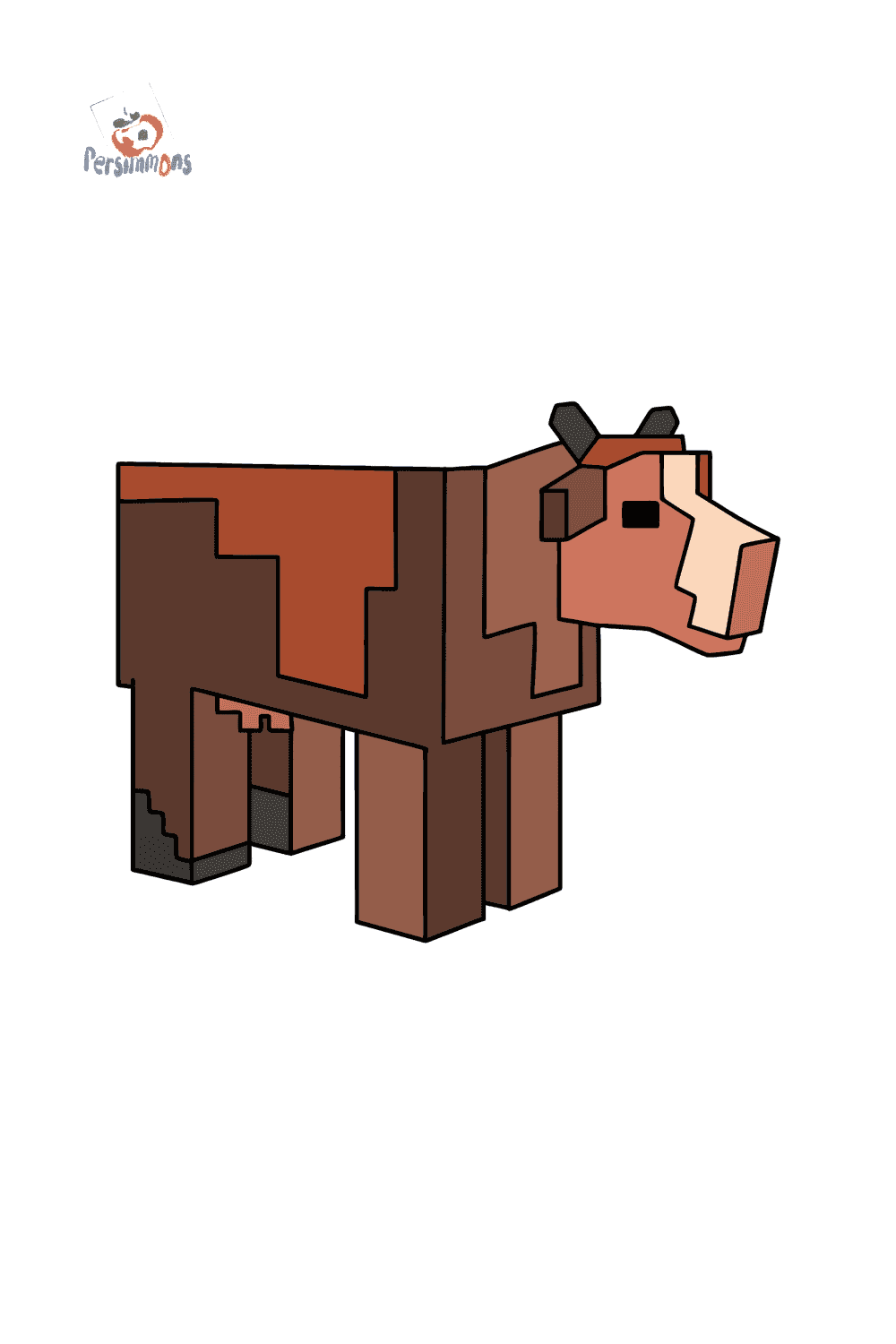 Boyama sayfası Minecraft Cow | Coloring-for-Kids.com