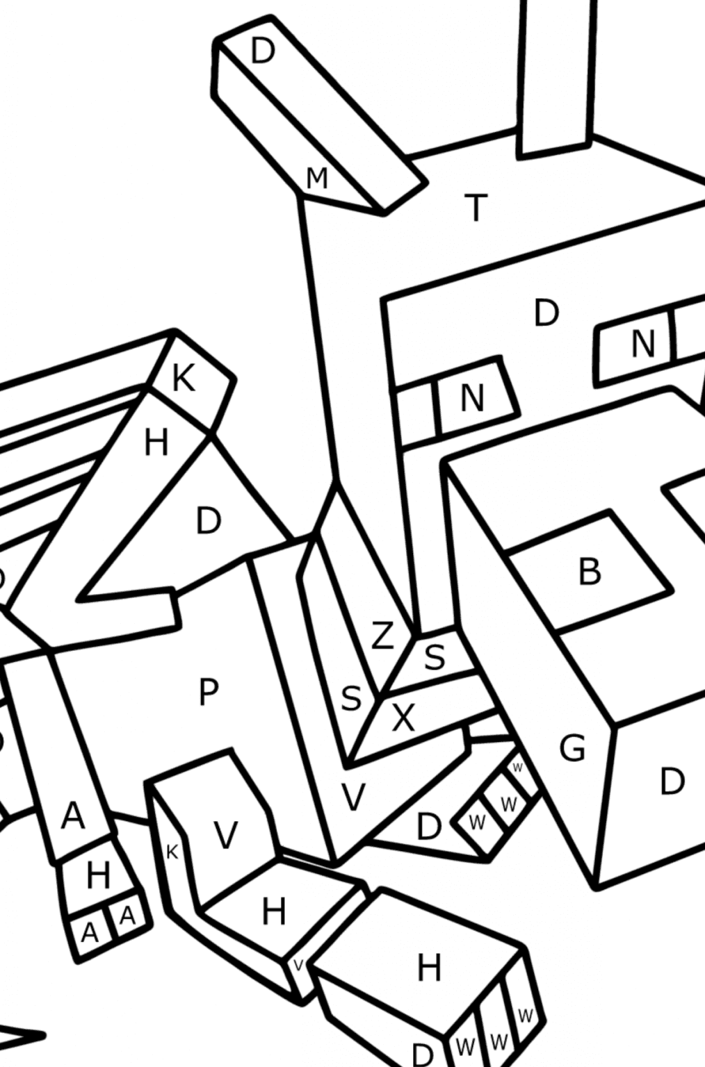 Minecraft Ender Dragon colouring page ♥ Online and Print for Free!