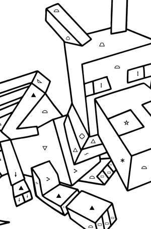 Desen de colorat Minecraft Ender Dragon | Coloring-for-Kids.com