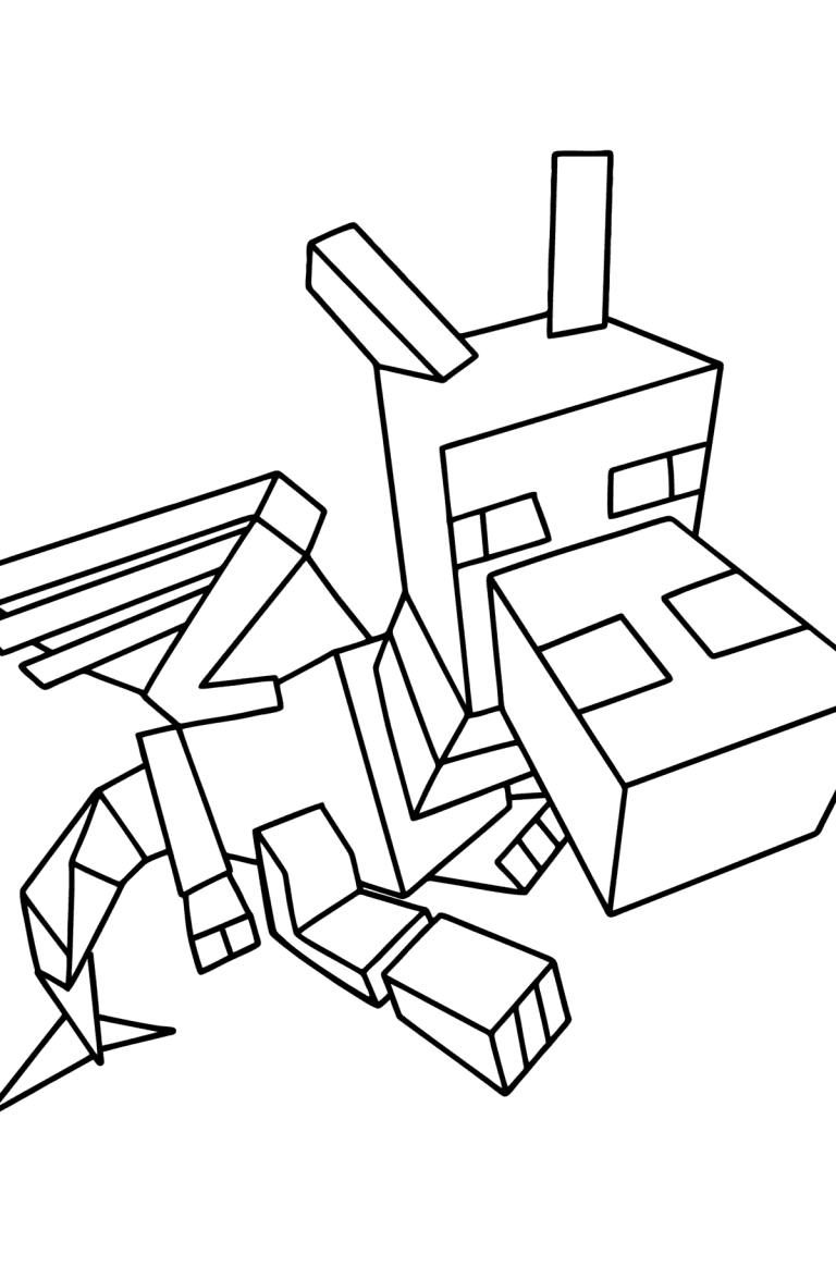 Minecraft Ender Dragon colouring page ♥ Online and Print for Free!