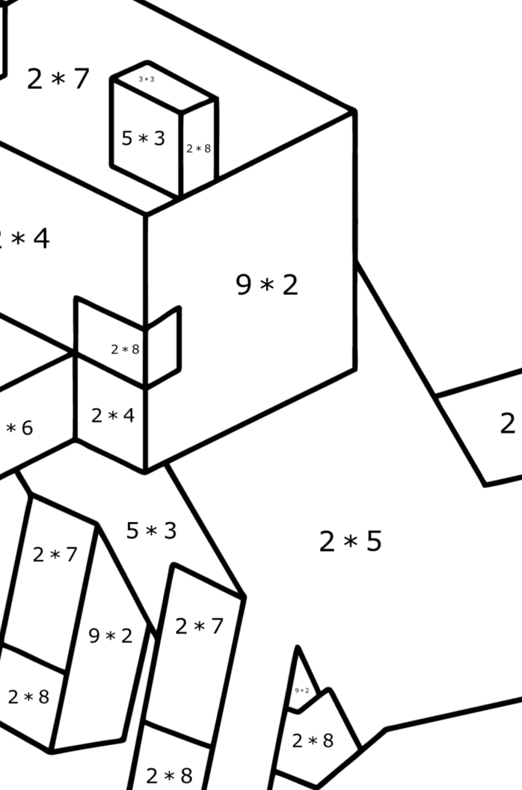 Minecraft Fox coloring page ♥ Online and Print for Free!