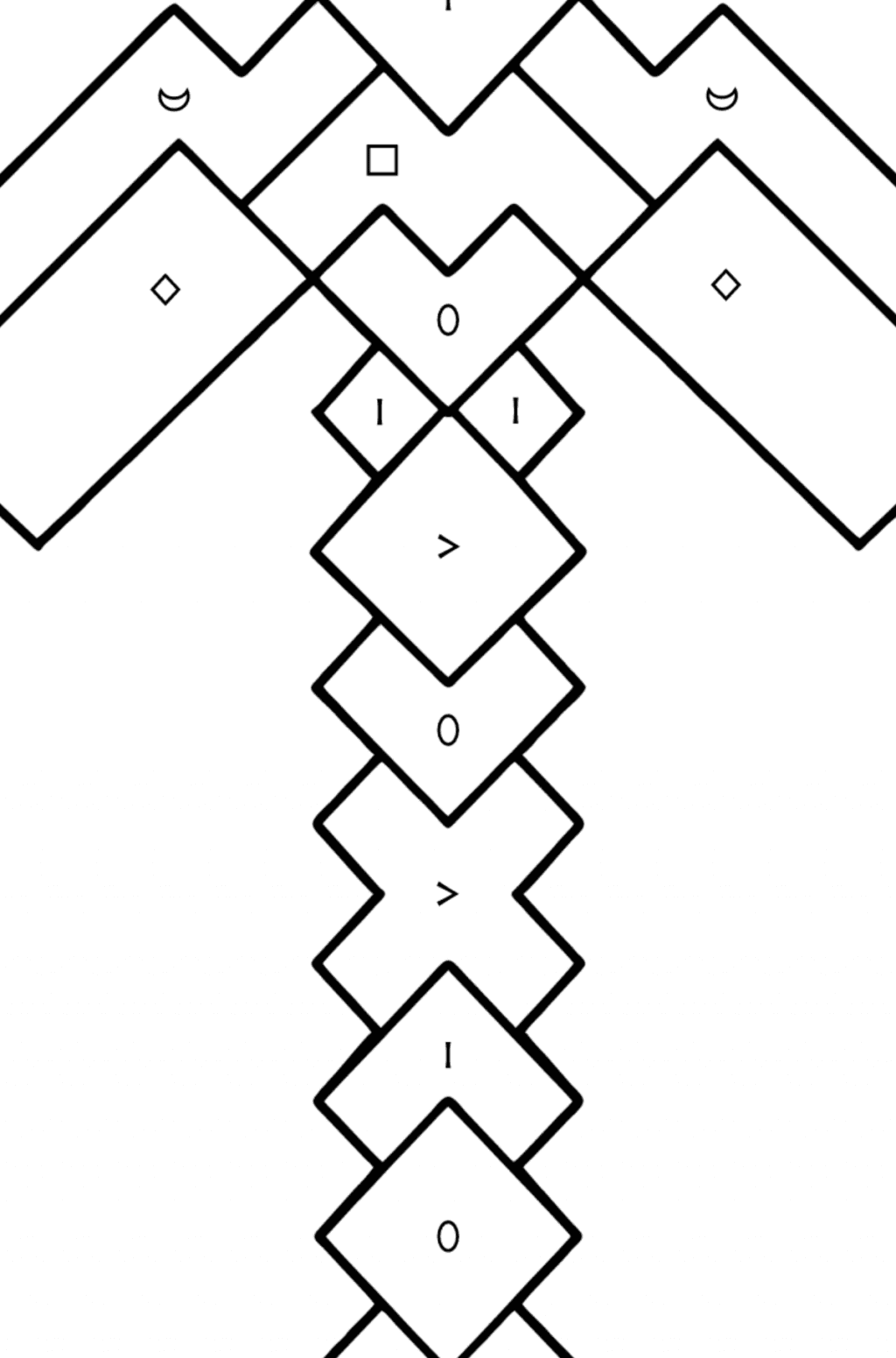 Coloriage Minecraft Pickaxe - Téléchargez, imprimez et en ligne