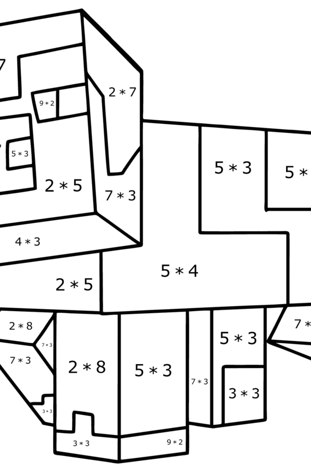 Minecraft Pig coloring page ♥ Online and Print for Free!