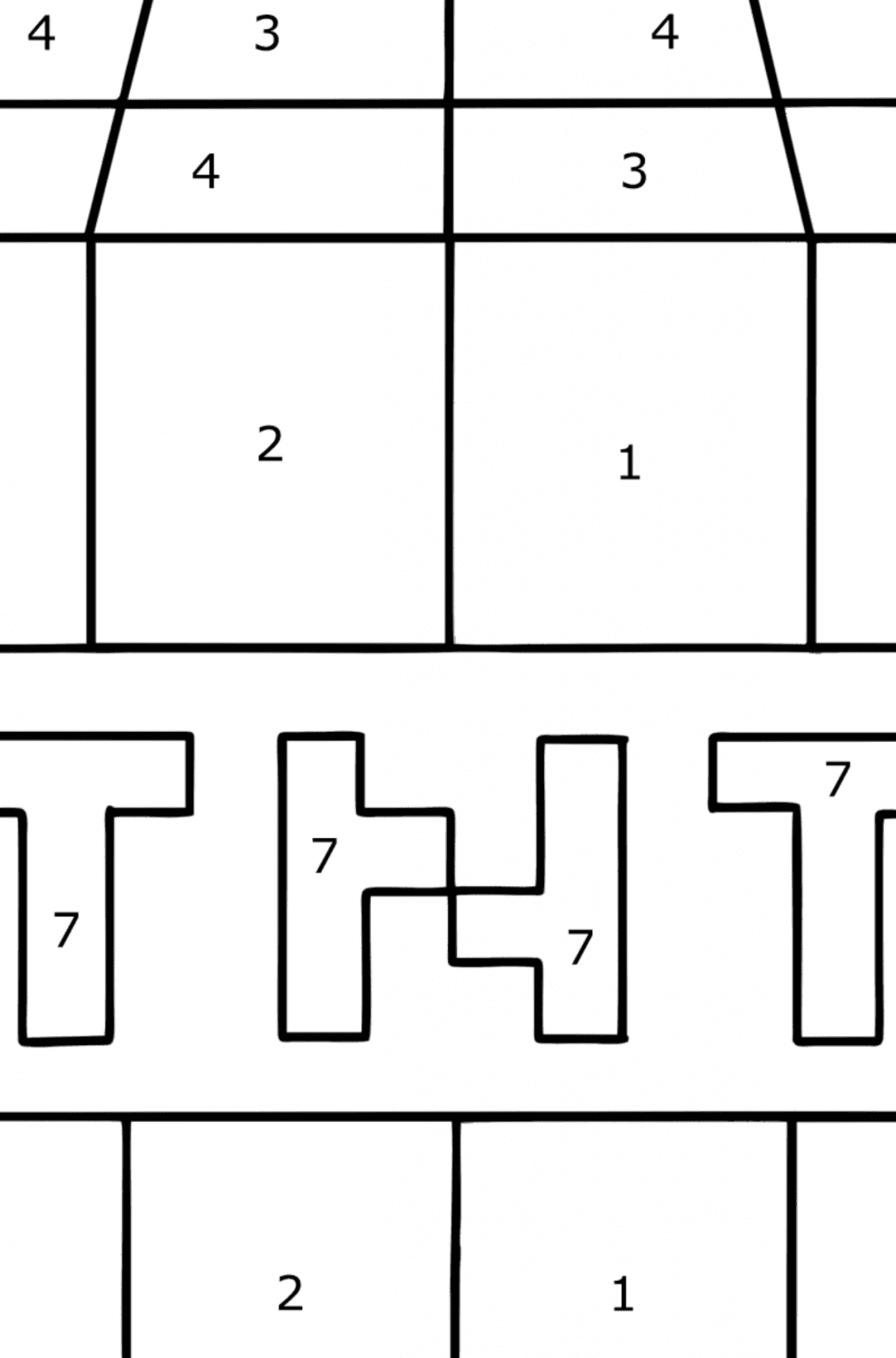 Minecraft Tnt coloring page ♥ Online and Print for Free!