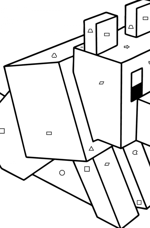 Boyama sayfası Minecraft Wolf | Coloring-for-Kids.com