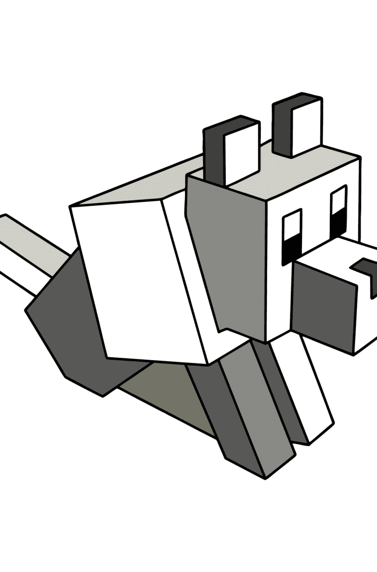 Minecraft Fox coloring page ♥ Online and Print for Free!