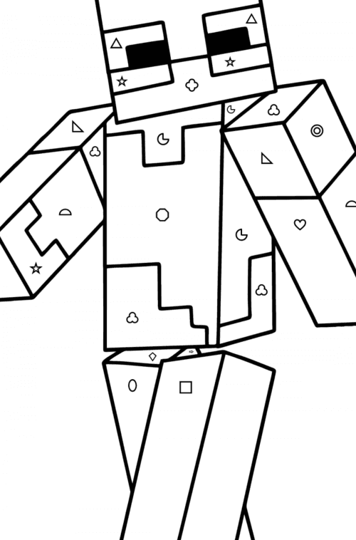 Desen de colorat Minecraft Zombie | Coloring-for-Kids.com