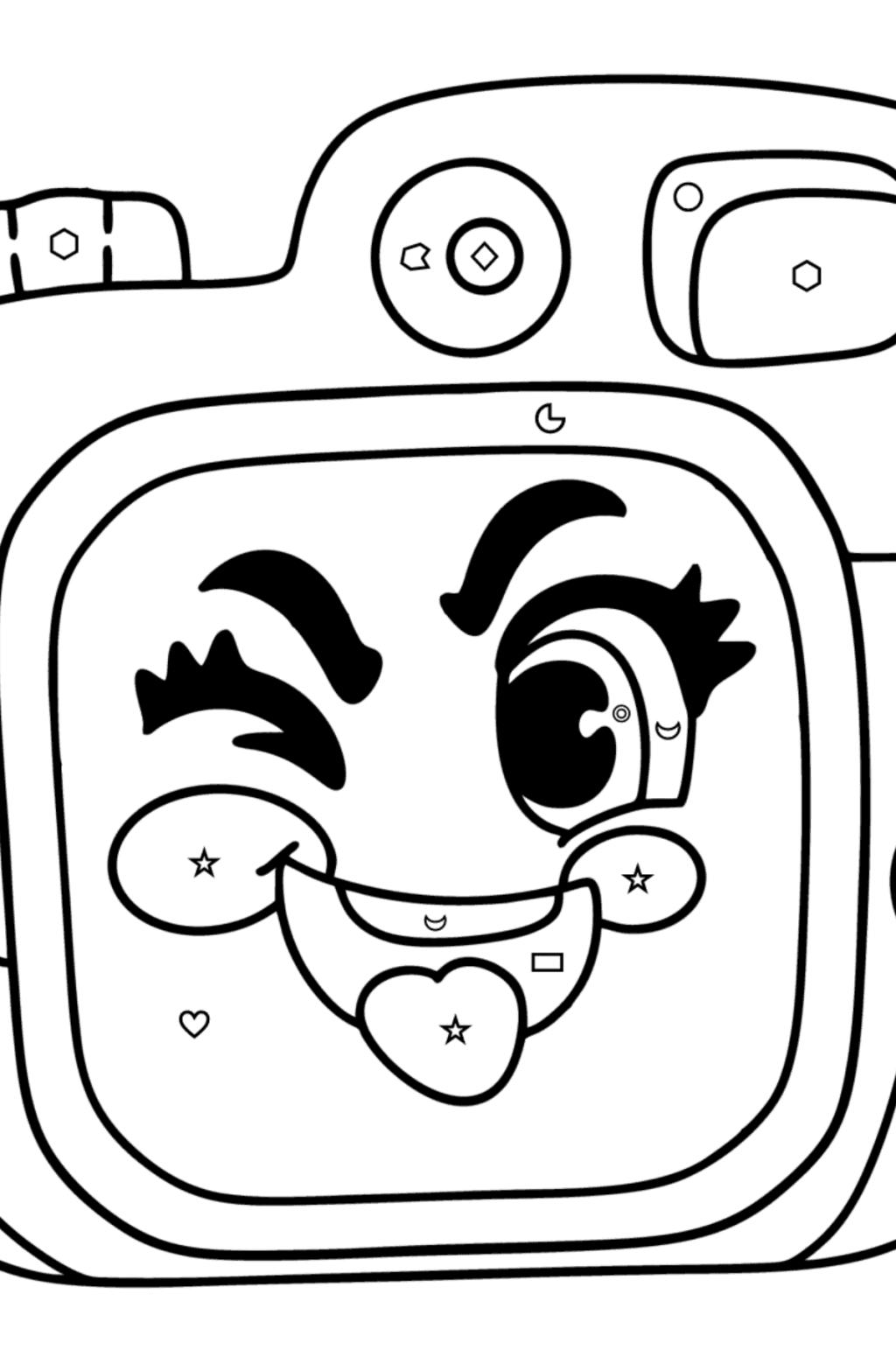 Coloring page Moji Pops Clicky ♥ Online and Print for Free!