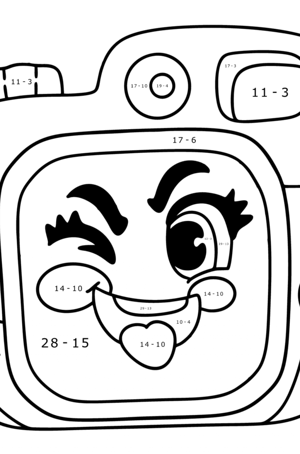 Coloring page Moji Pops Clicky ♥ Online and Print for Free!